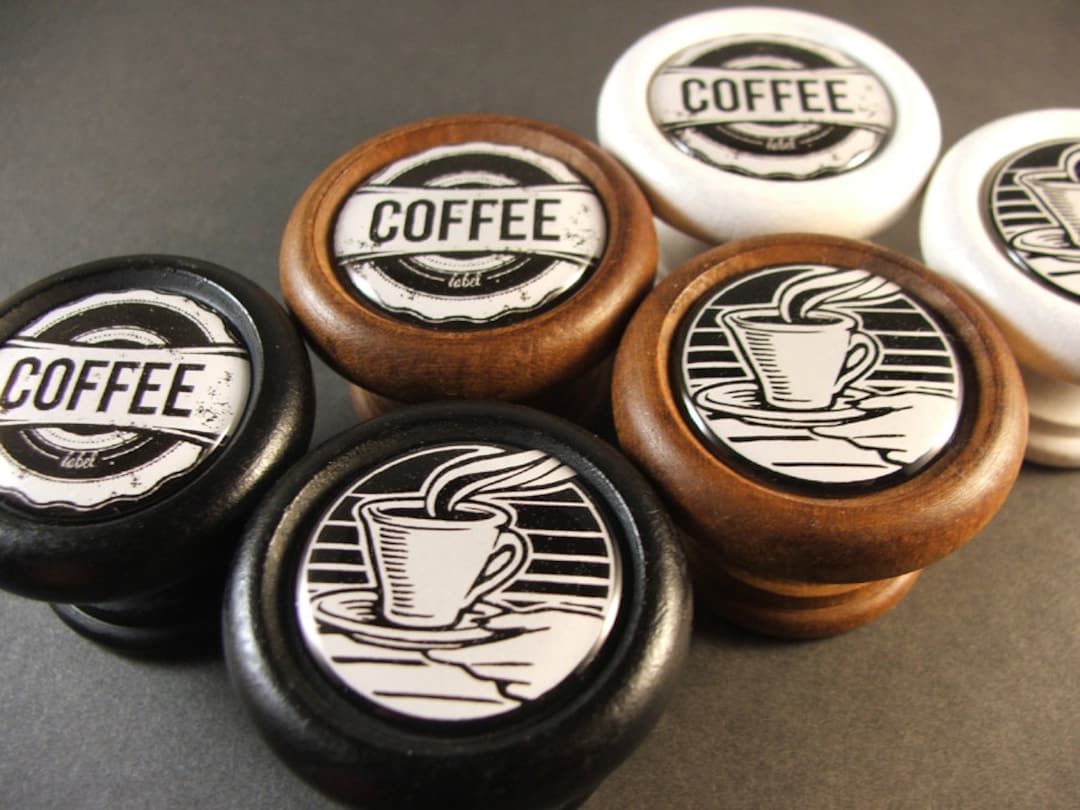 Vintage Retro Coffee Decorative Cabinet Knobs...price is for 1 Knob ...
