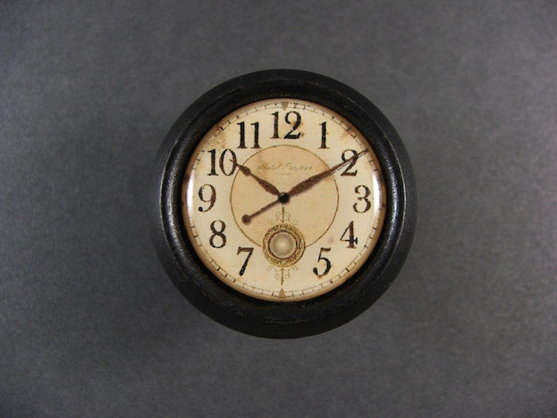 Handmade Clock Face Decorative Door Knobs Pulls Handles for | Etsy