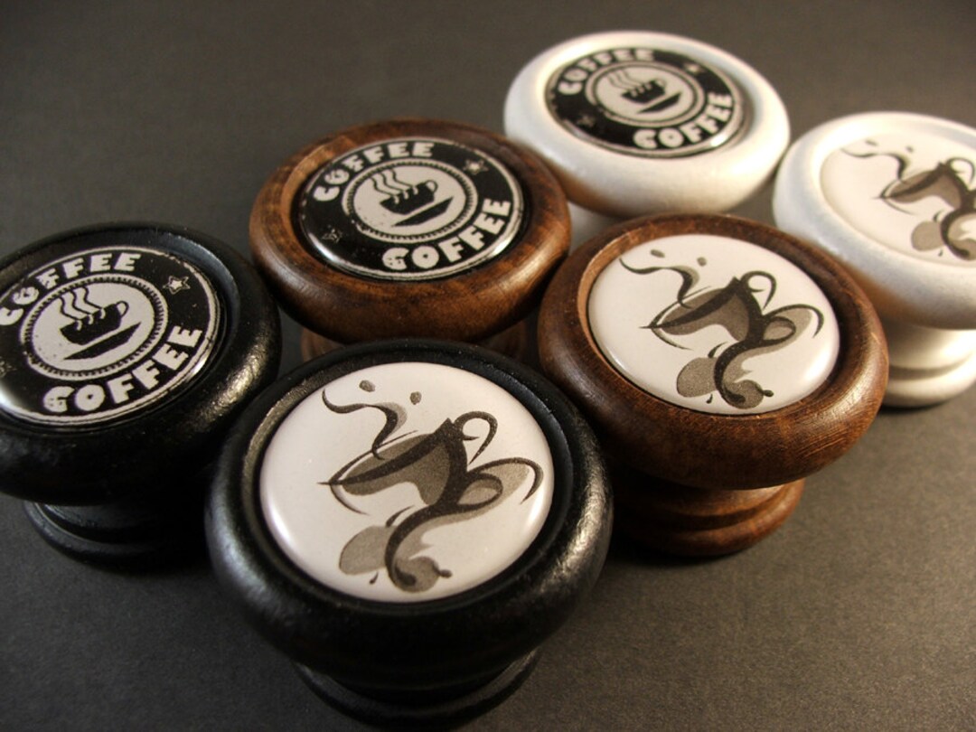 Vintage Retro Coffee Decorative Cabinet Knobs...price is for 1 Knob ...