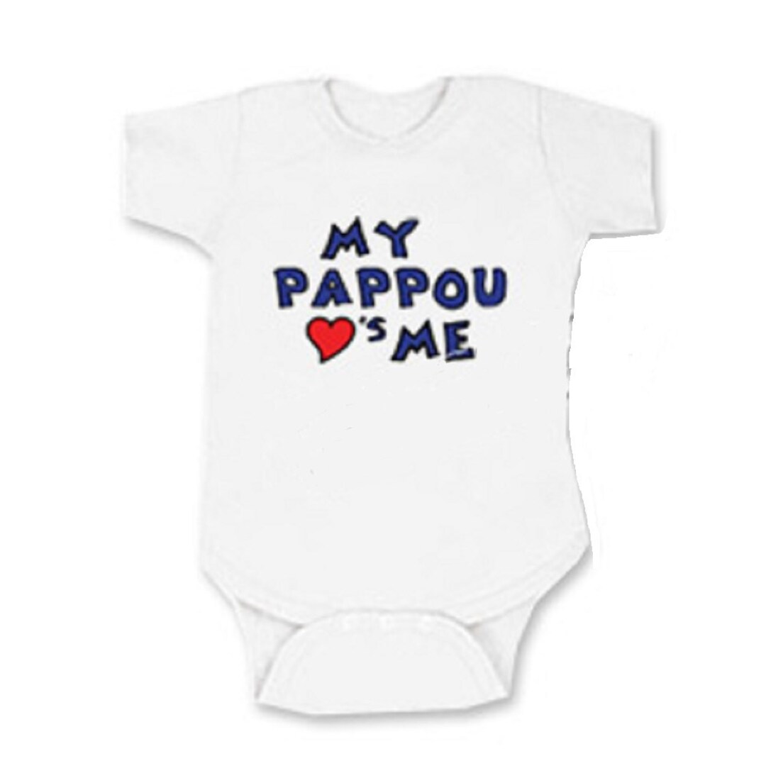 Infant Greek My Pappou Loves Me Onesie / Romper - Etsy