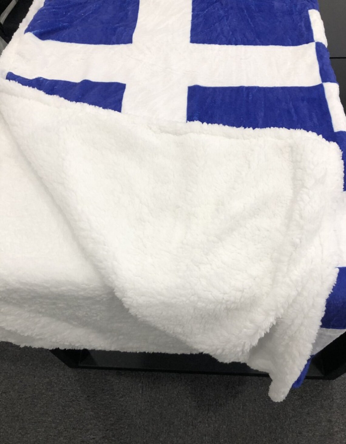 Greek Flag Sherpa Throw Blanket 50x60in Free US Shipping - Etsy