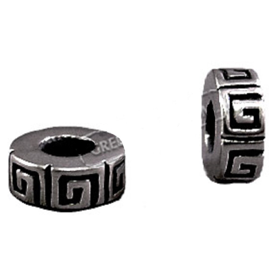 Pandora Compatible Sterling Silver Greek Key Bead (4mm) - Fits All ...