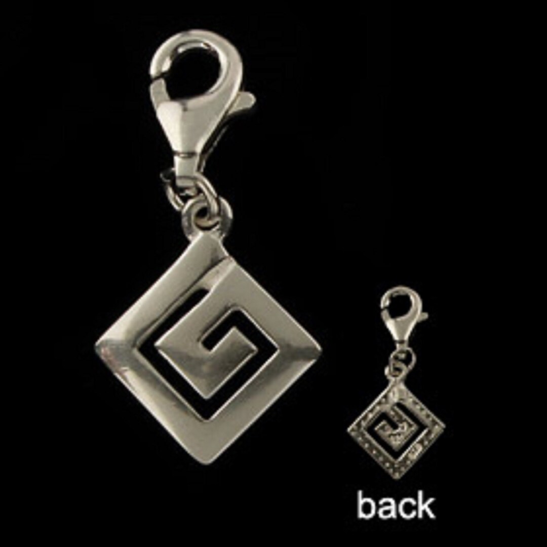 Sterling Silver Charm - Greek Key Motif (9mm) - Etsy