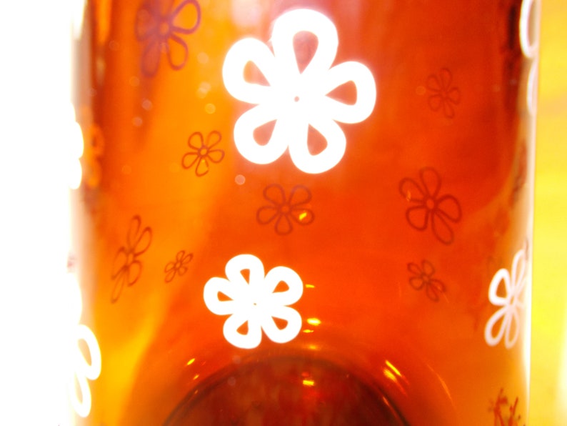 Vintage Amber Glass Syrup & Honey Server With Screw on Lid | Etsy