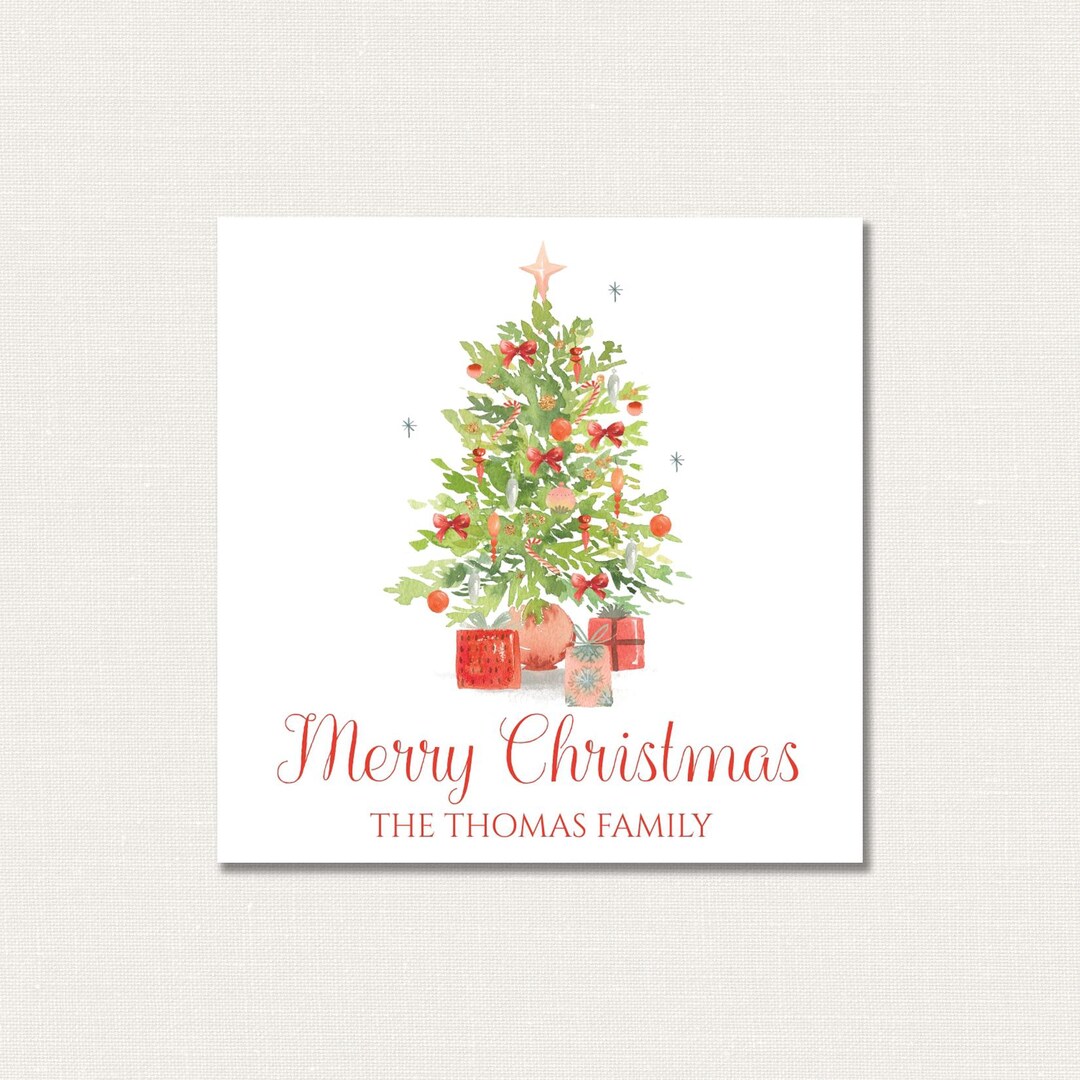 Printable Gift Tag, Watercolor Christmas Gift Tag - Etsy