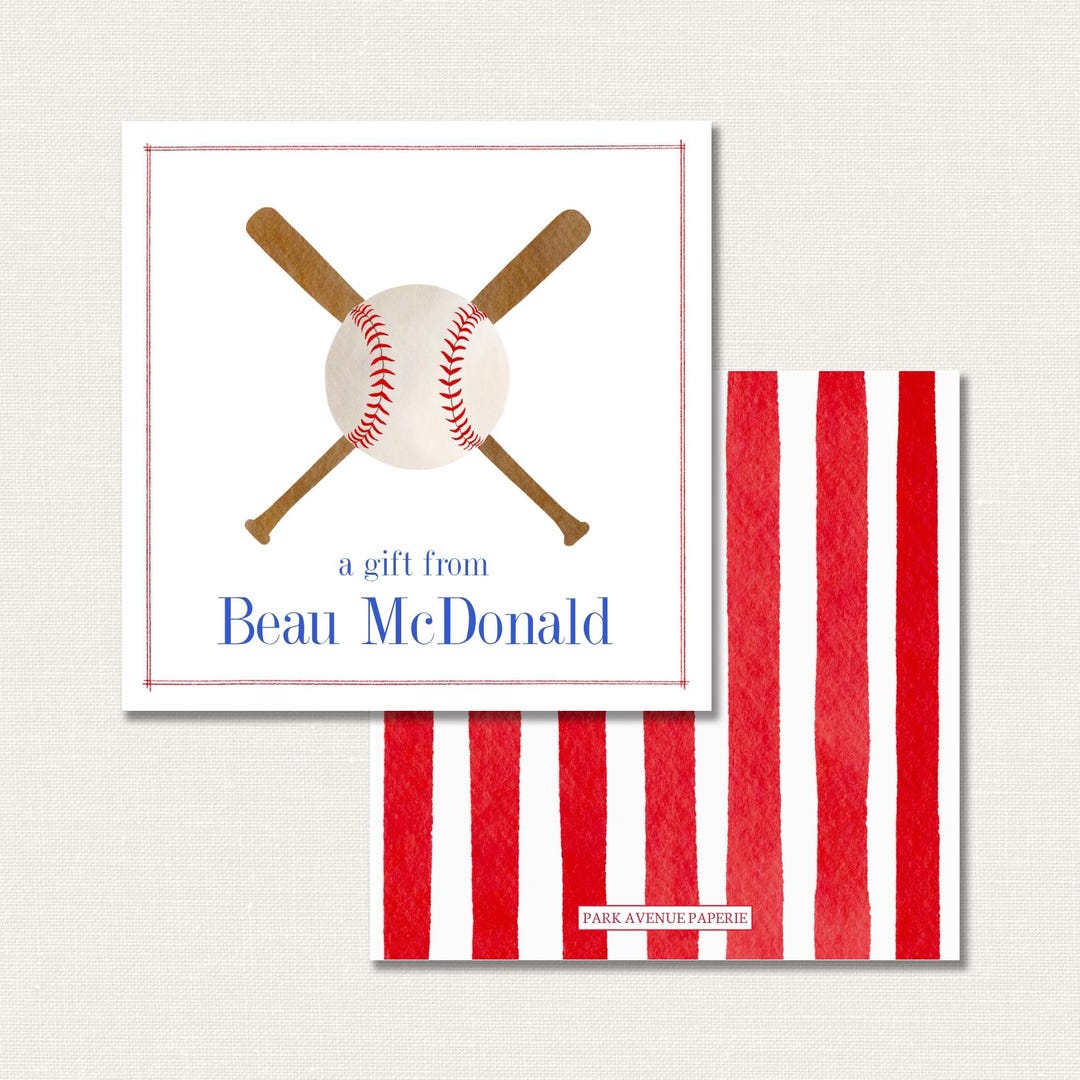 Printable Gift Tag, Baseball, Enclosure Cards, Gift Tag, Calling Card ...
