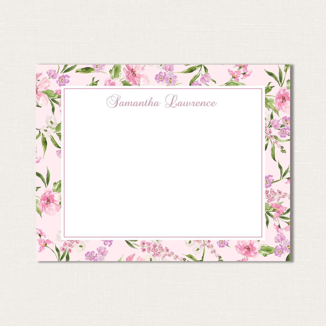 Printable Personalized Notecard, Custom Stationery - Etsy