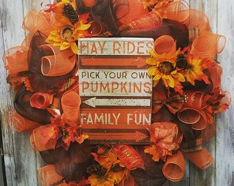 Fall mailbox swag | Etsy