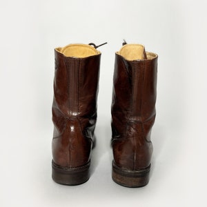 Vintage Roper Ankle Boots 10 Size Womens Brown Lace up Genuine Leather ...