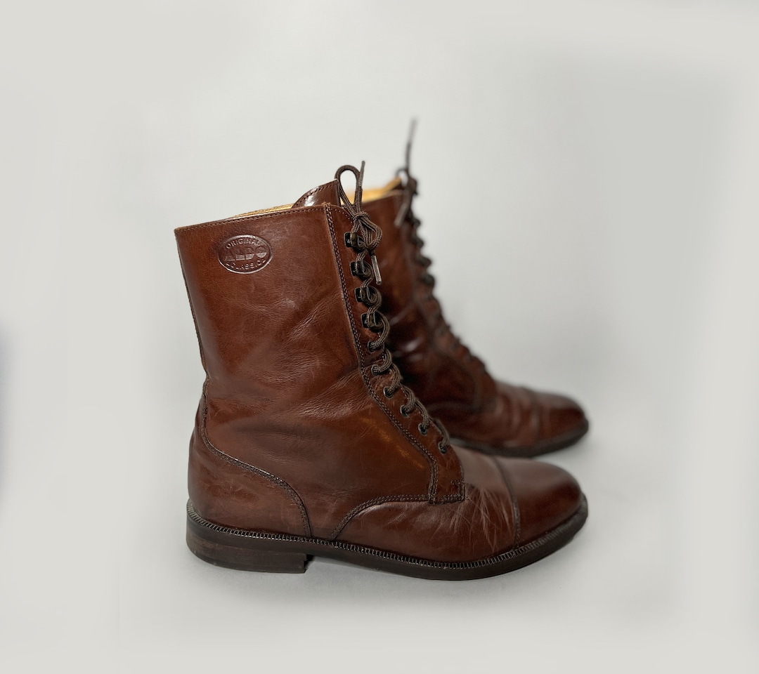 Vintage Roper Ankle Boots | 10 Size Womens | Brown Lace up Genuine ...