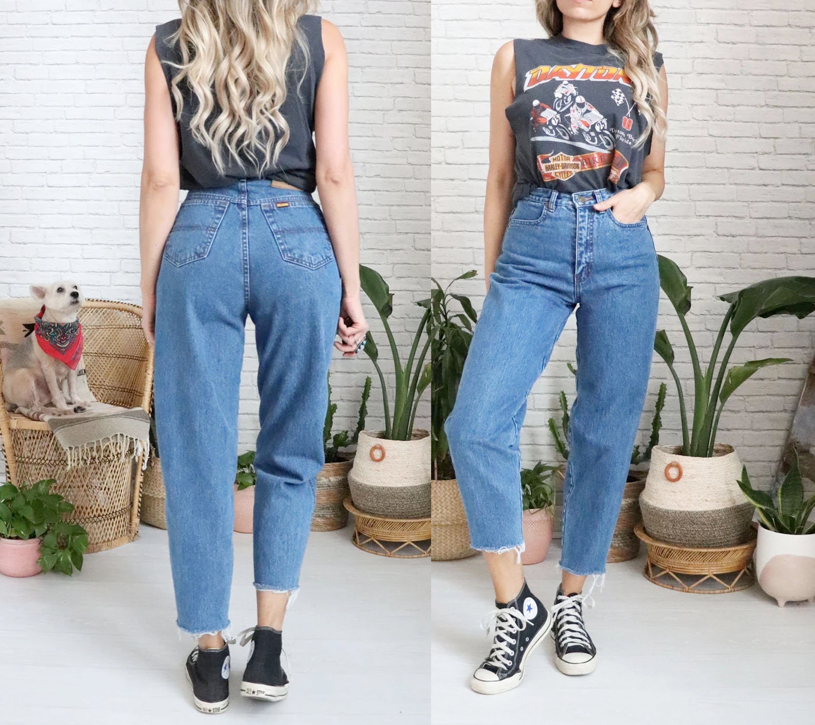 1980's High Waist Jeans || 25 Waist || Vintage 80s High Rise 1980's High Waist Jeans || 25 Waist || Vintage 80s High Rise