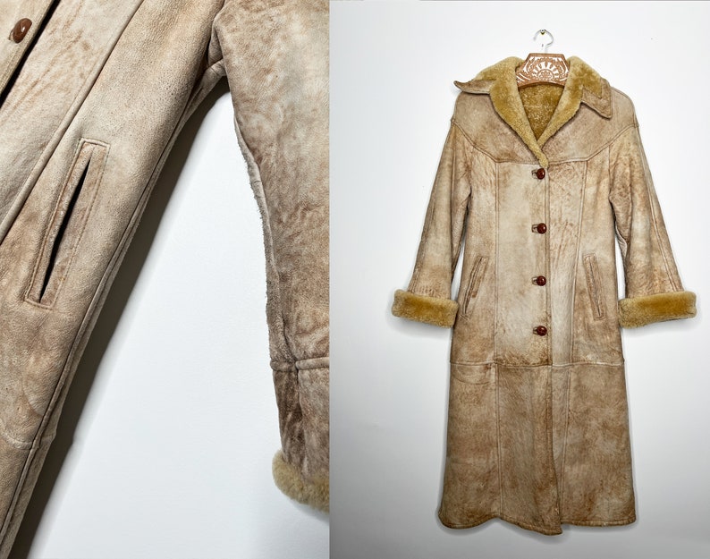 1970's Sheepskin Ranch Coat Small Size Ladies - Etsy