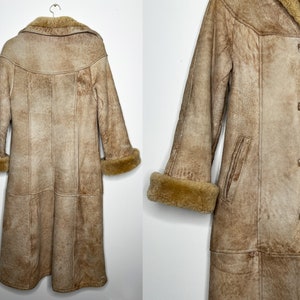 1970's Sheepskin Ranch Coat Small Size Ladies Shearling Lined Warm ...