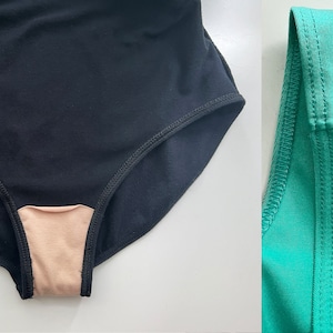 70s Aerobic Leotard | Small to Medium Size | Black Spandex Cotton Lycra ...