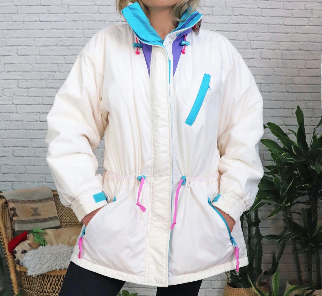 1980's Woolrich Ski Parka | Large Size Ladies Womens | Colorblock Sea ...