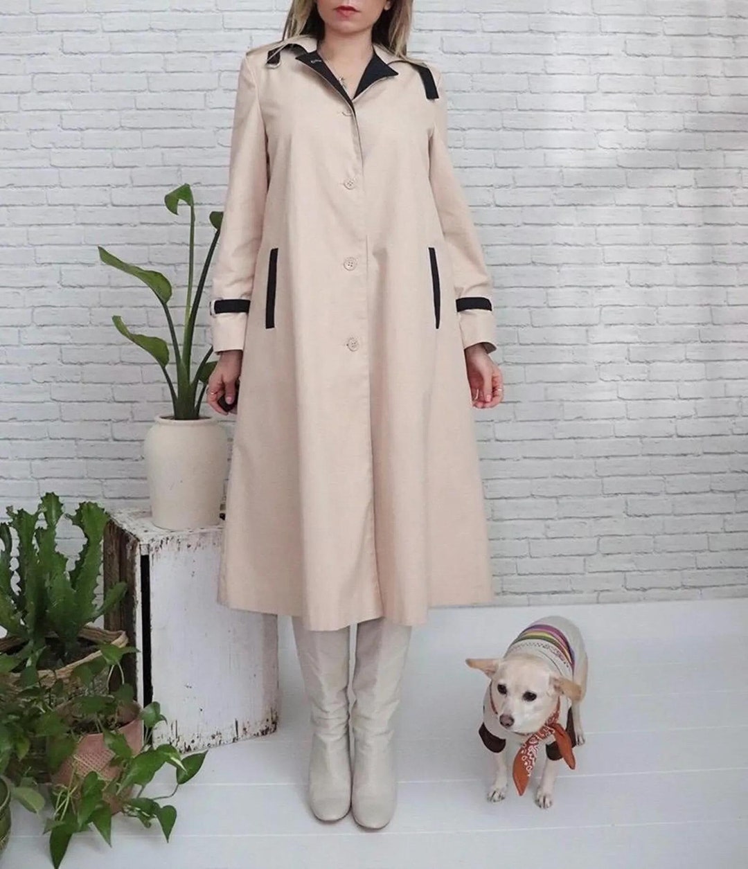 1960s Mod Trench Coat | Small Size | Jeune Création Montreal Designer ...