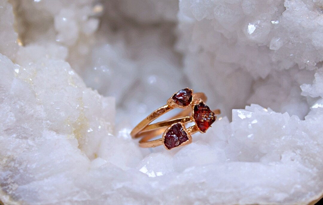 July Birthstone Stacking Rings / Dainty Gemstone / Thin Band ...