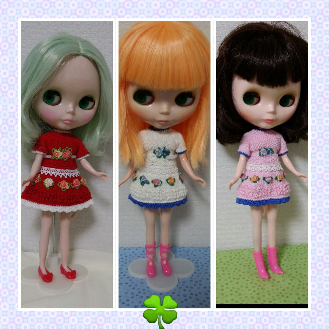 Pattern PDF Dress for Blythe With Roses - Etsy