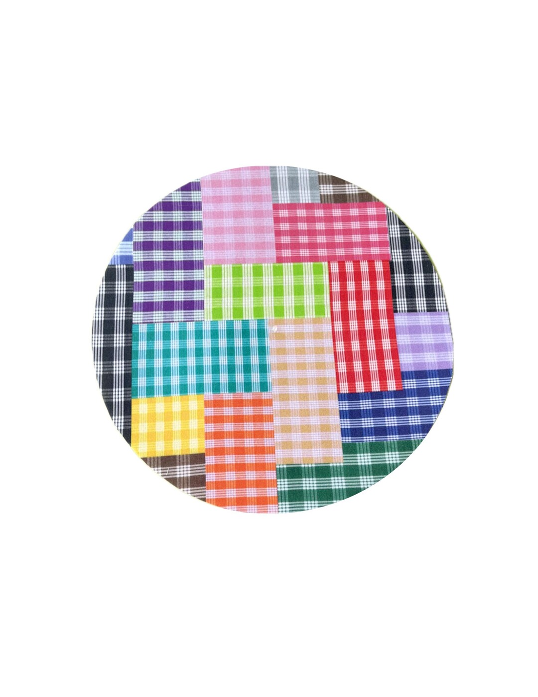 Palaka Patch Slipmat: 12" Turntable Accessory, Hawaiian Rainbow Plaid ...