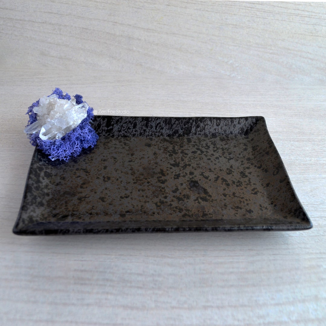 Quartz Crystal Garden Tray // Ring Dish Holder Modern Home Office Decor ...