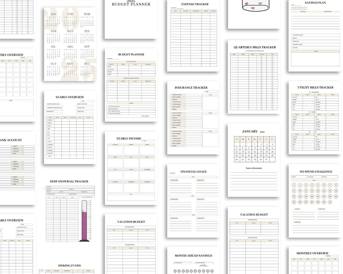 Printable 2025 Budget Planner | Financial Organizer With Monthly ...