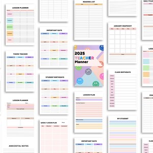 Printable 2025 Teacher Planner Digital Download - Etsy