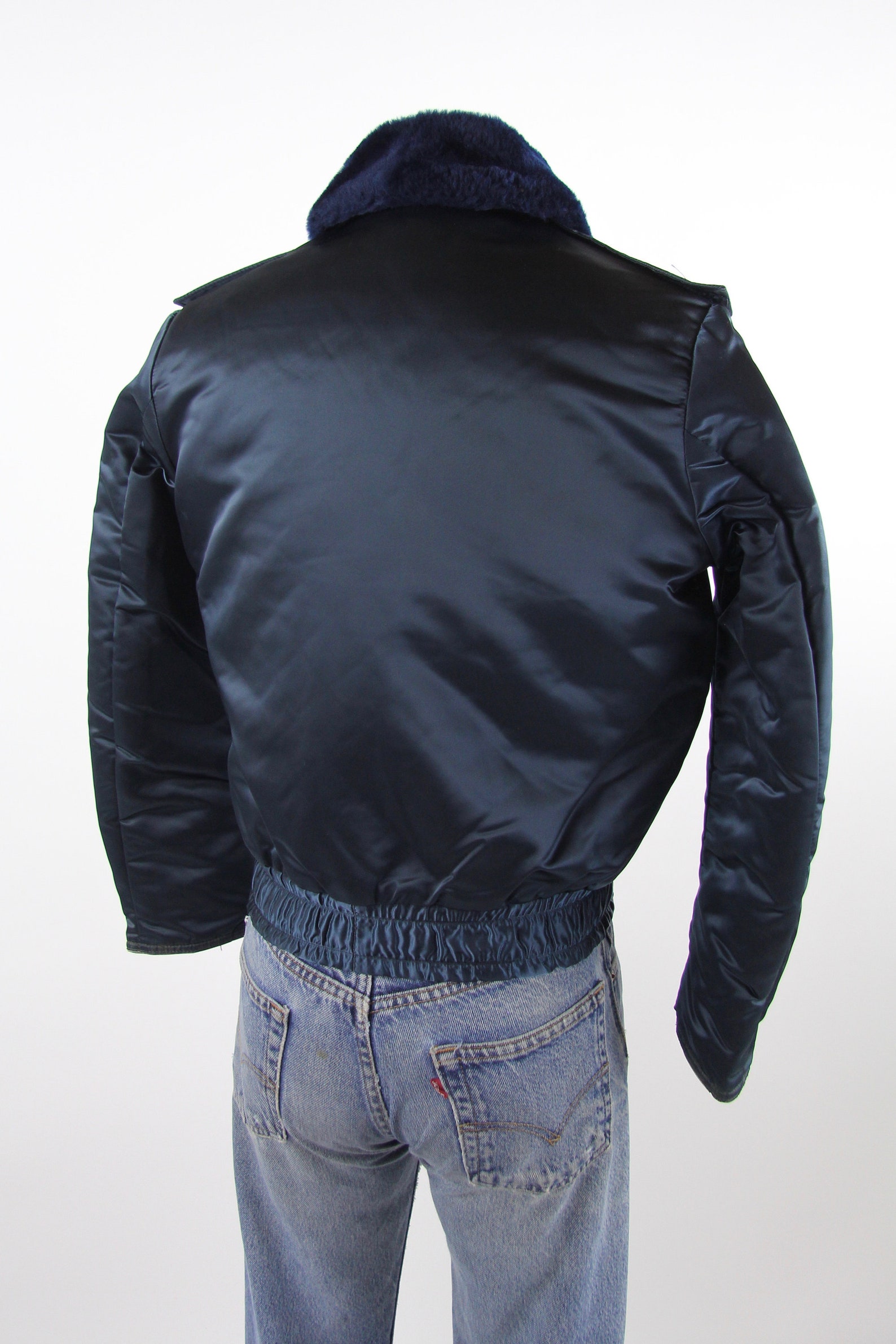 Police Uniform Men's Navy Blue Bomber Jacket with Gold | Etsy