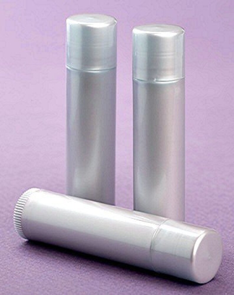 10 New Empty Light Silver LIP BALM Chapstick Tubes Containers .15 Oz ...
