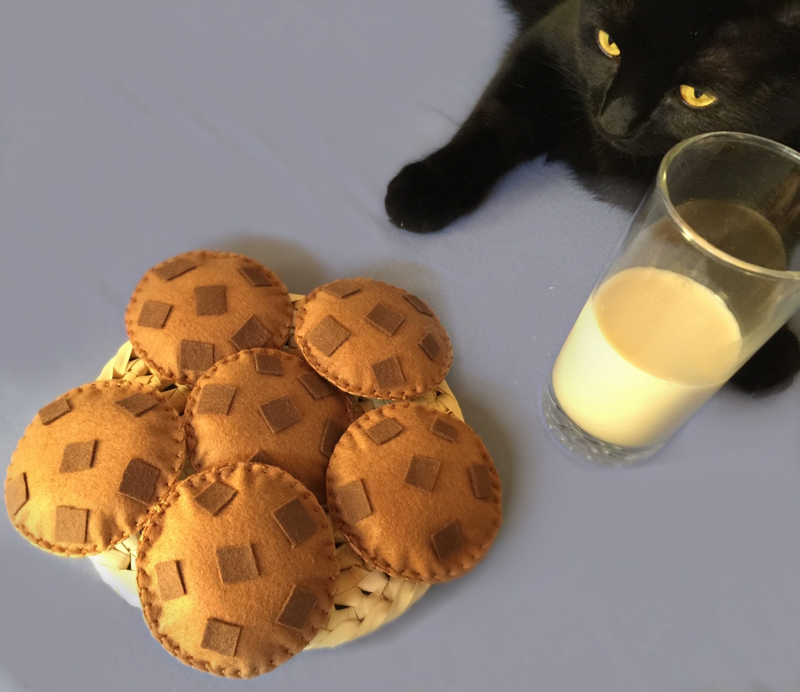 Felt Catnip Choc Chip Cookie Cat Toy - Etsy