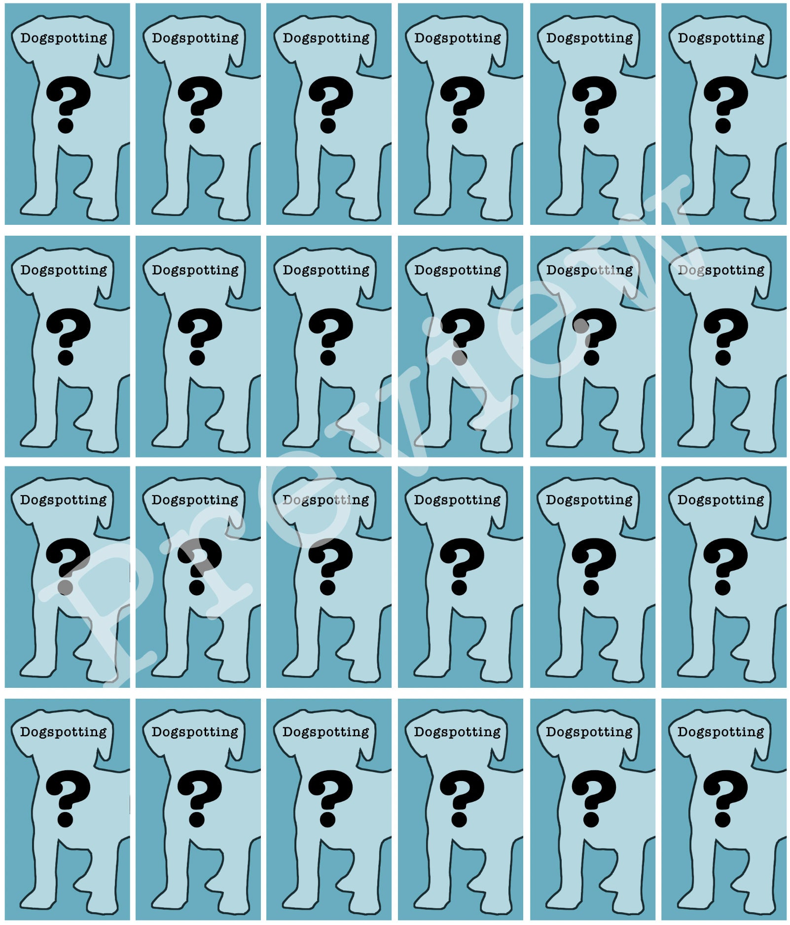Dogspotting Guess Who Game Cards (printable Download) - Etsy