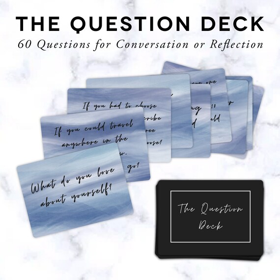 The Question Deck: Cards for Conversation or Reflection | Etsy