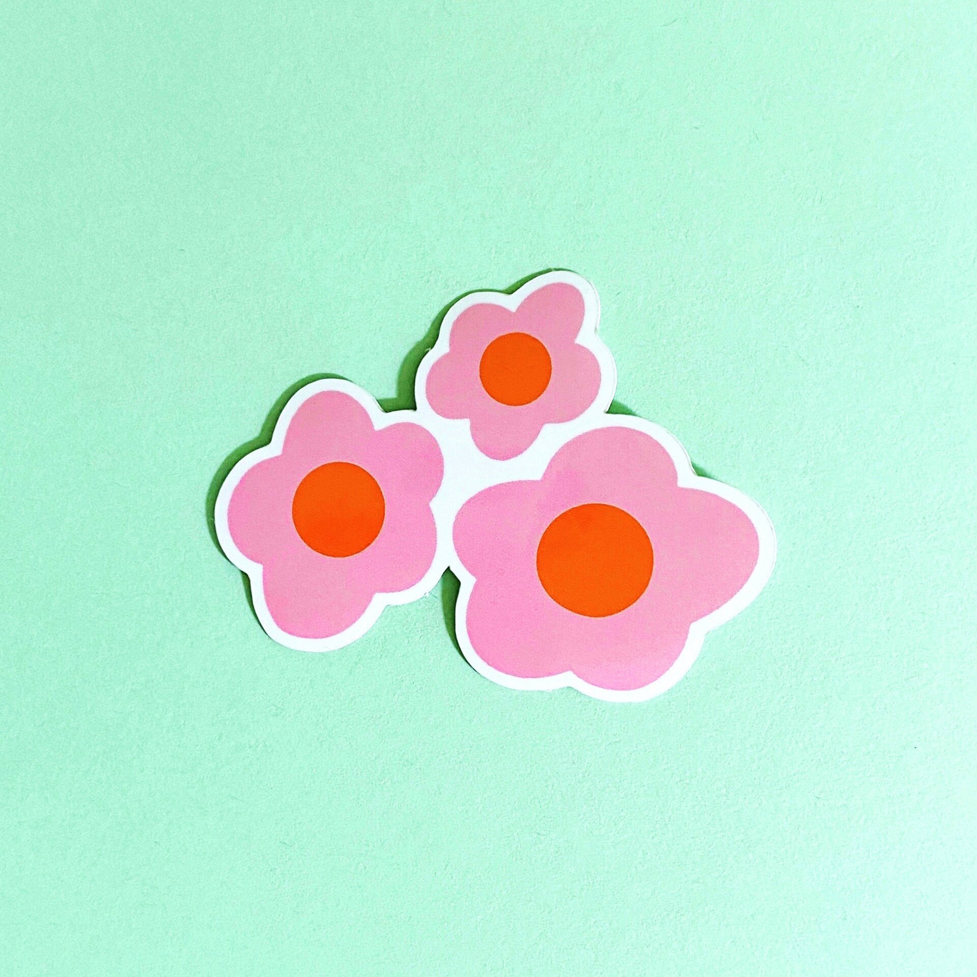 Retro Flower Sticker Daisy Sticker Vinyl Sticker Bumper | Etsy