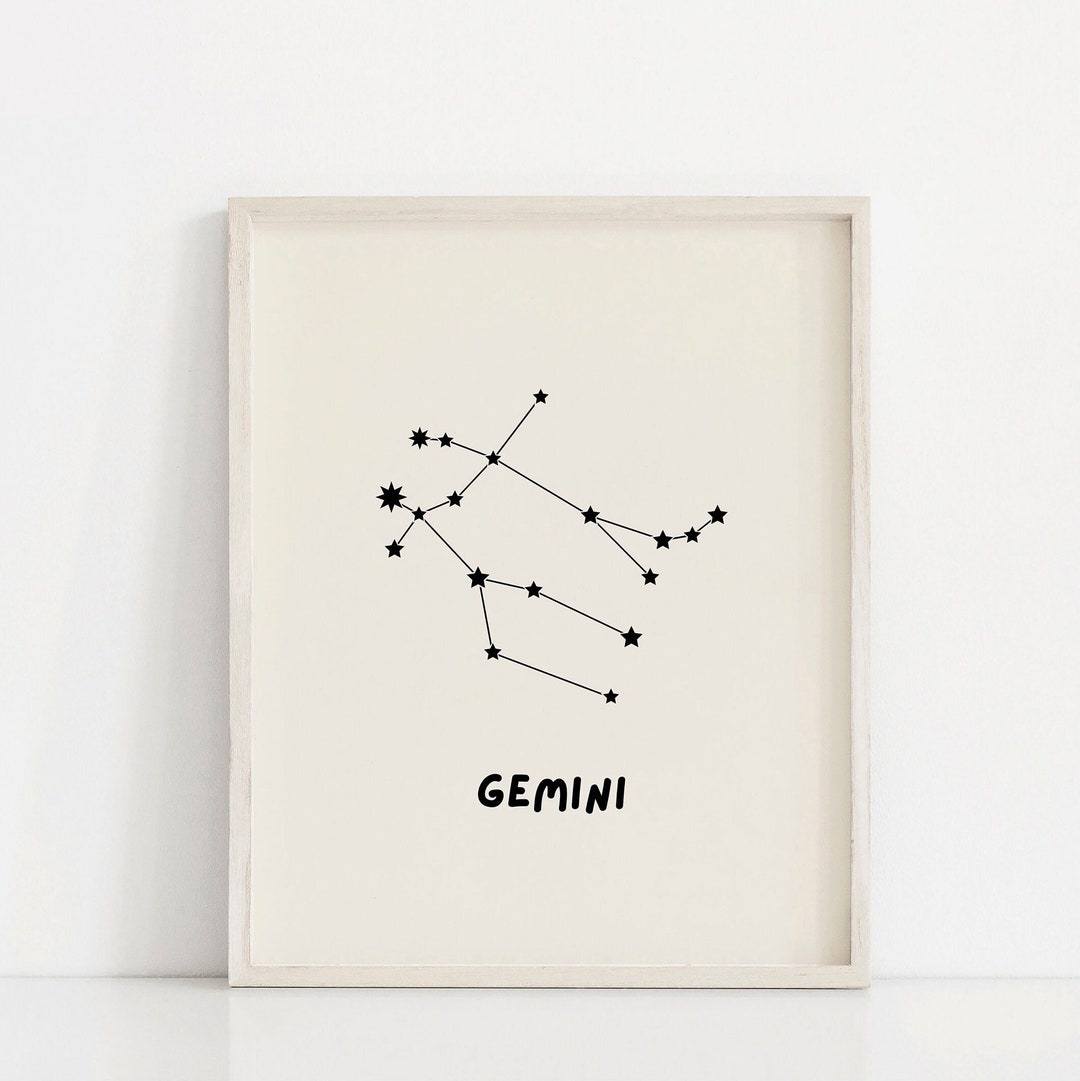 PRINTABLE Gemini Zodiac Horoscope Downloadable Print Astrology ...