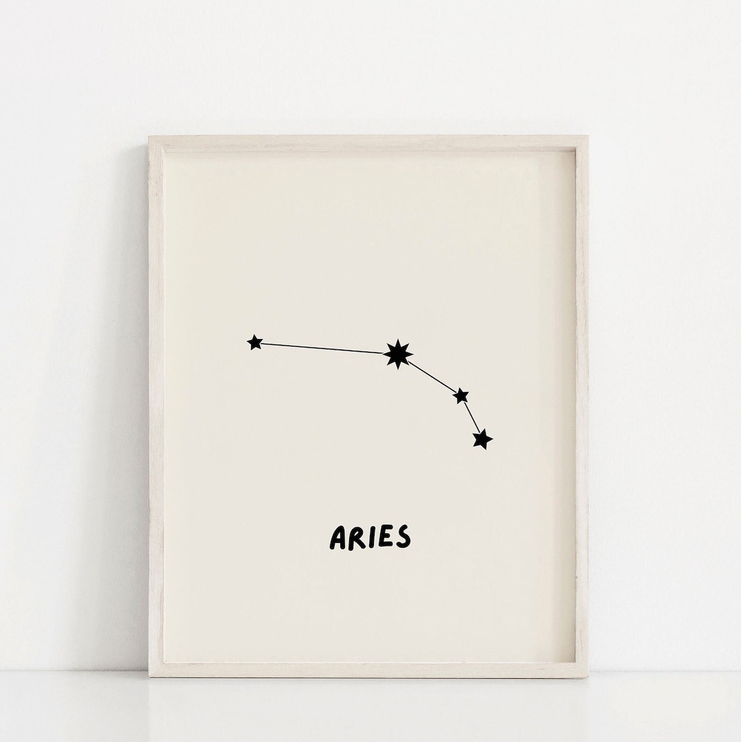 PRINTABLE Aries Zodiac Horoscope Downloadable Print Astrology Printable ...