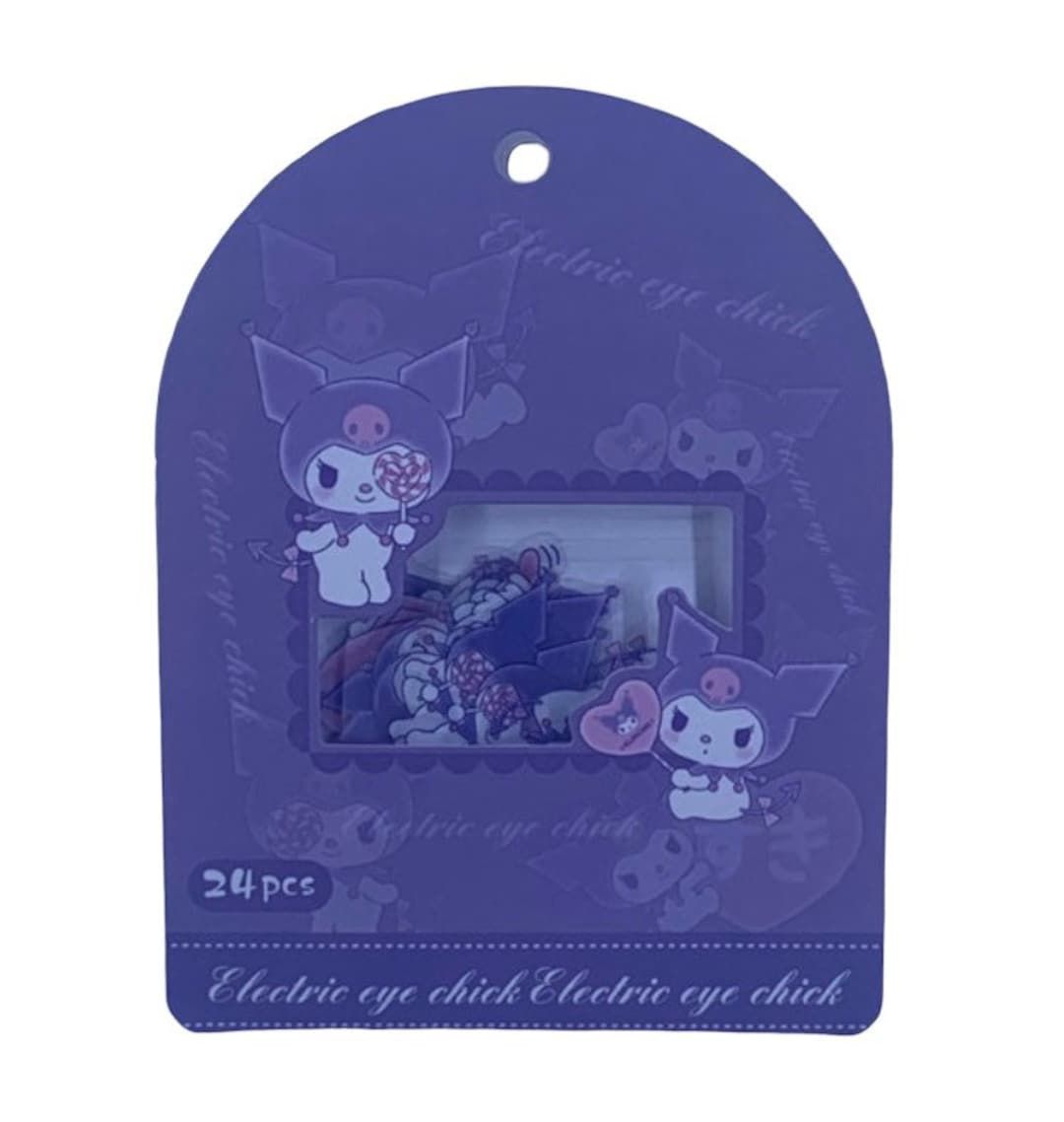 Sanrio Kuromi Sticker Set - 24 Stickers - Etsy