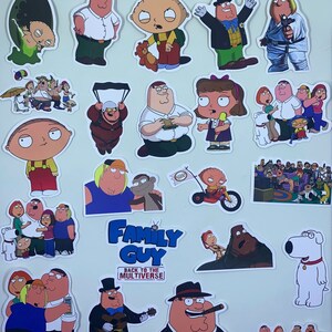 TV Series Family Guy Set A - 50 Waterproof Stickers - Etsy