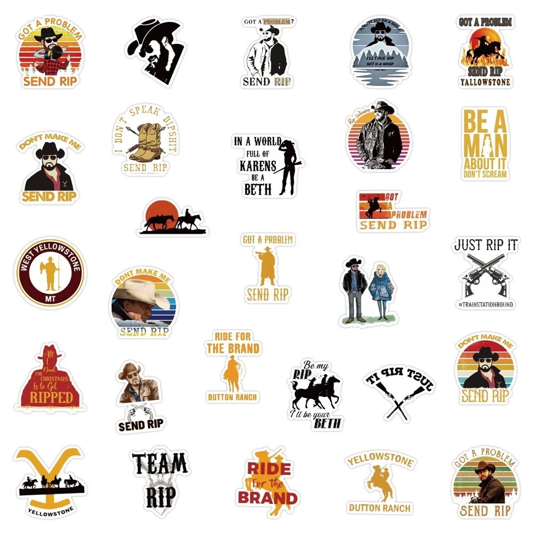 TV Yellowstone Sticker Set of 50 Stickers - Etsy