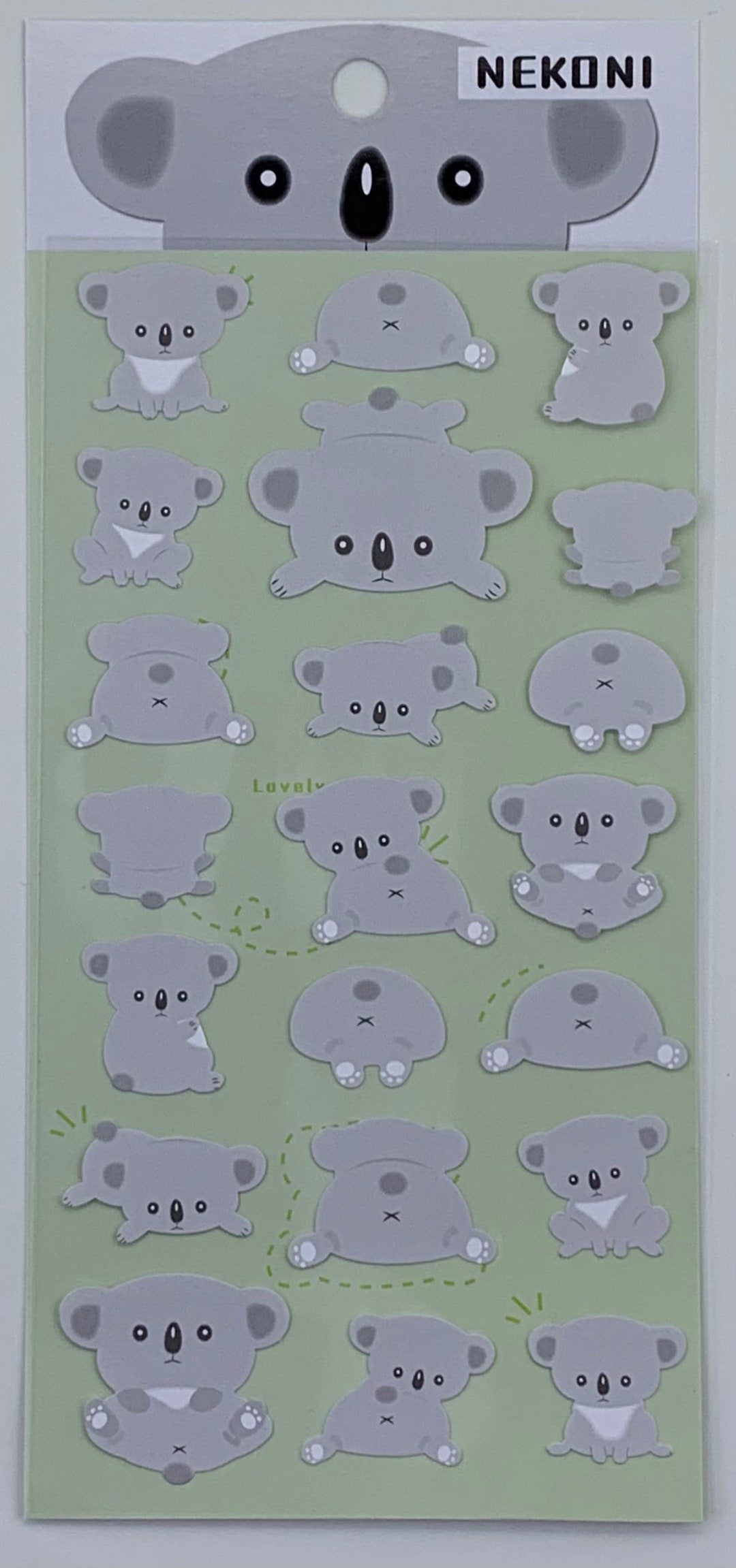 Kawaii Nekoni Koala Bear Stickers Sheet - Etsy