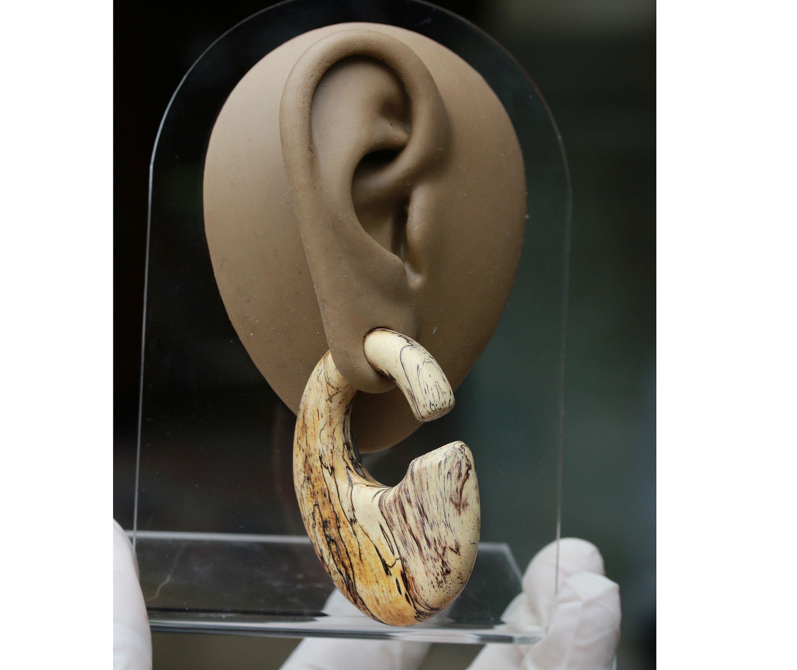 Wood tribal stretched ear gauges hand made. price per pair | Etsy