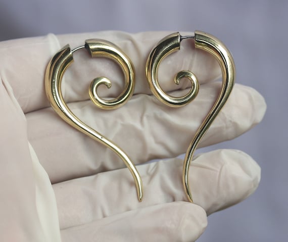 Long Spiral Split Gauges Fake Expander Fake Gauges With 316 - Etsy