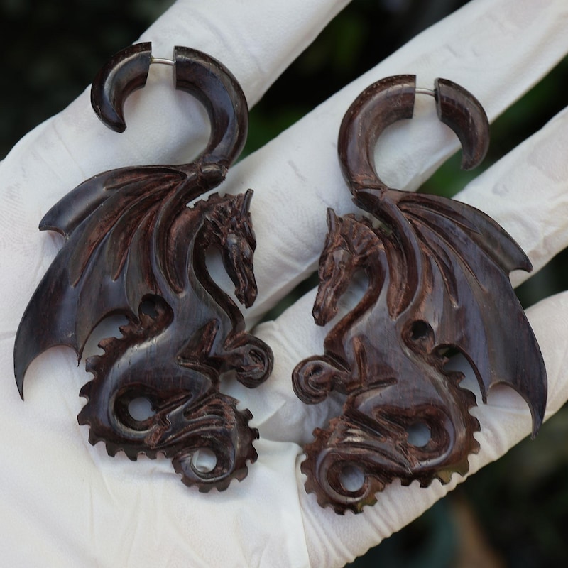 Dragon Fake Gauges - Etsy