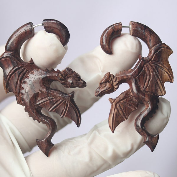 Dragon Fake Gauges - Etsy