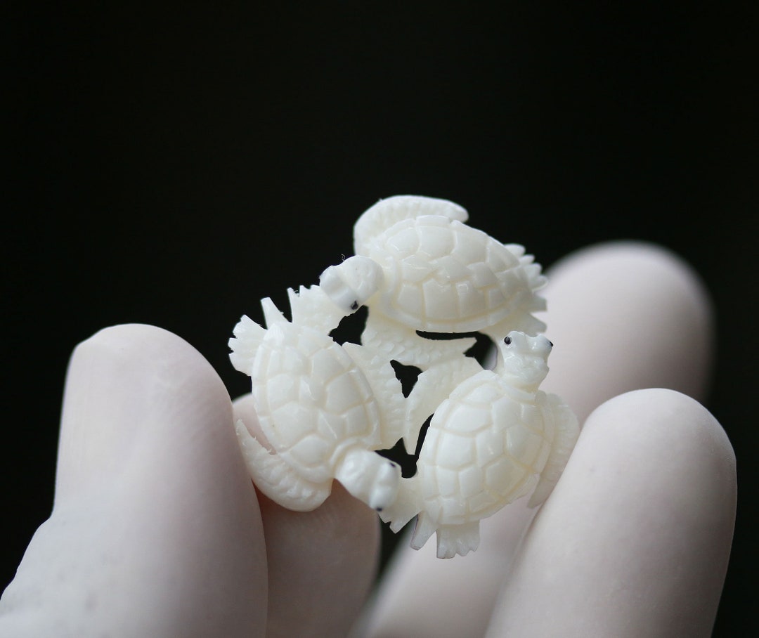 Cow Bone Turtle Charm: Macrame Jewelry Supplies (set of 4) - Etsy