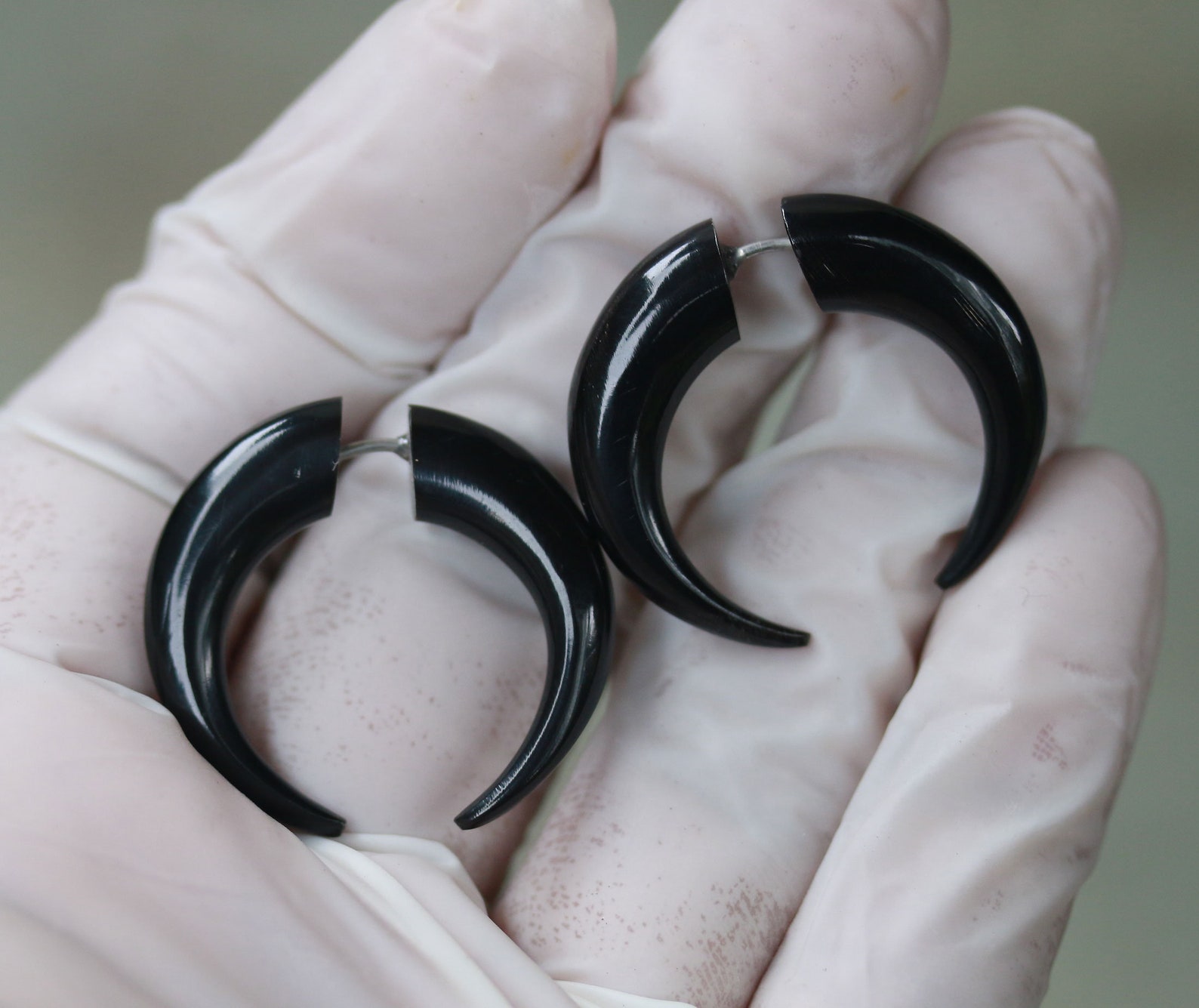 Tribal Pinchers Fake Gauges. Hand Made Buffalo Horn With - Etsy