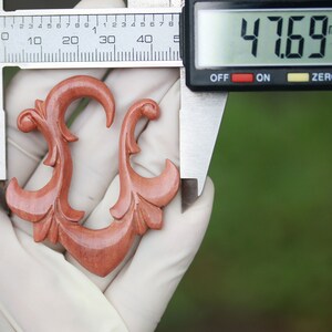 5mm /4ga Janger Crown Ear Gauges, Hand Made of Saba Wood ,price per ...