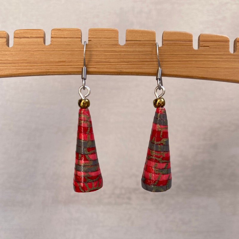 Paper Bead Earrings - Etsy