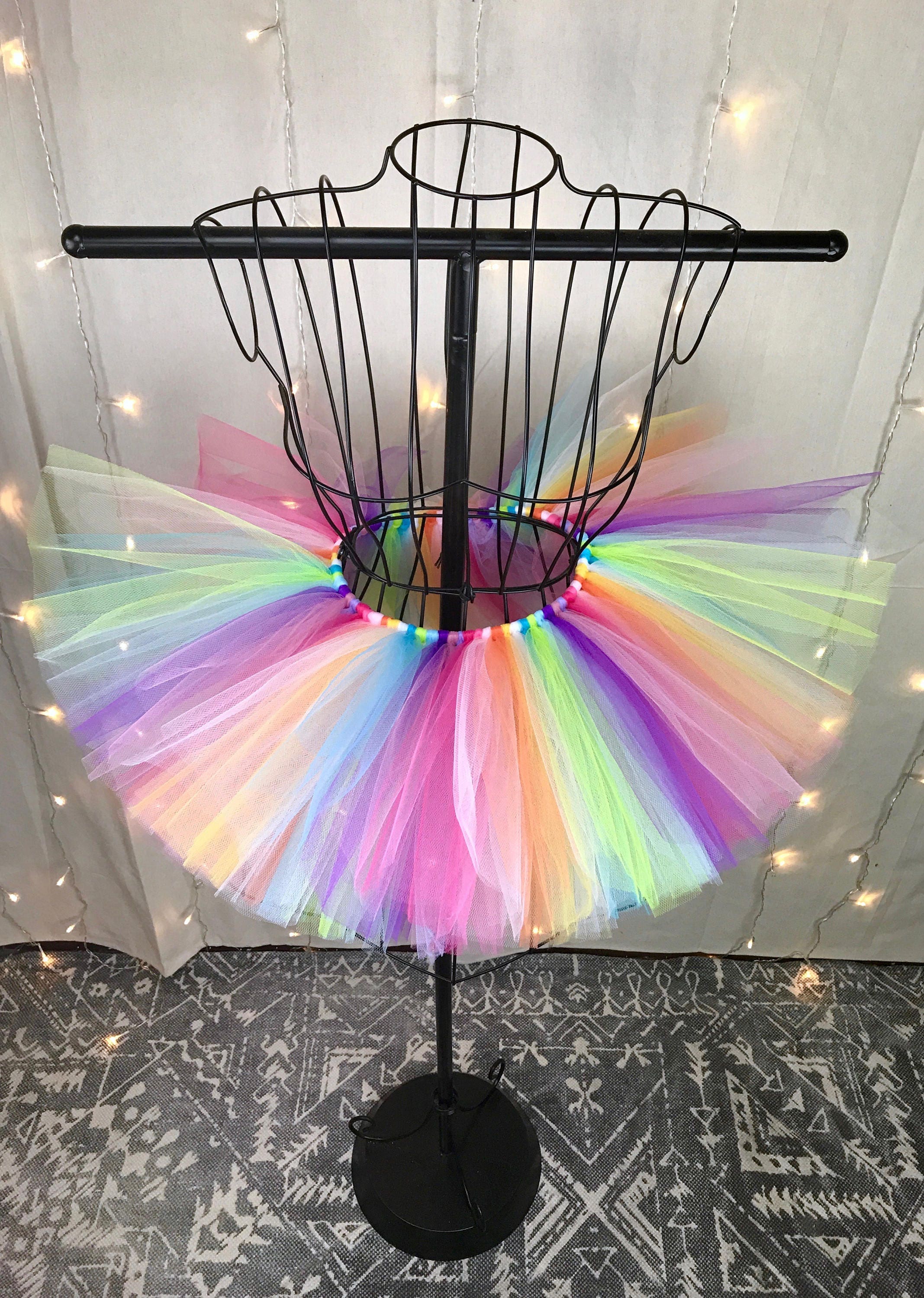 Penelope Tutu Multicolor Neon Pastel Rainbow Tutu Rave - Etsy
