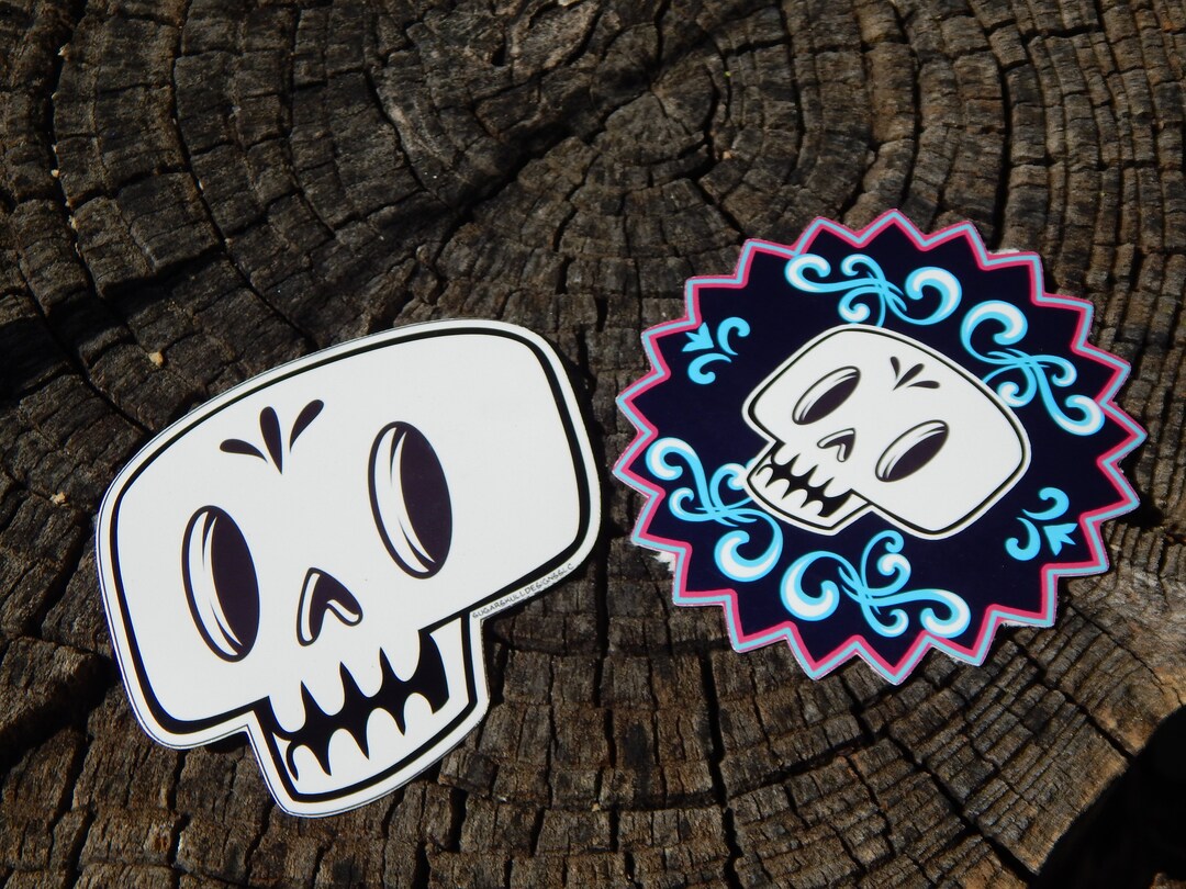 Sugar Skull Design Vinyl Stickers - Etsy