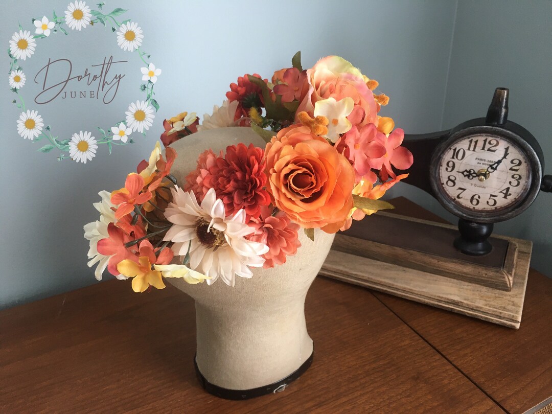Autumnal Floral Crown Autumn Maternity Crown Bridal Crown - Etsy