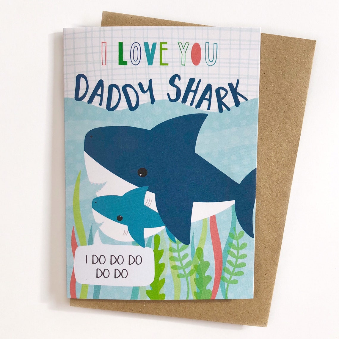 Daddy Shark Card, Cute Shark. Fathers Day / Birthday - Etsy